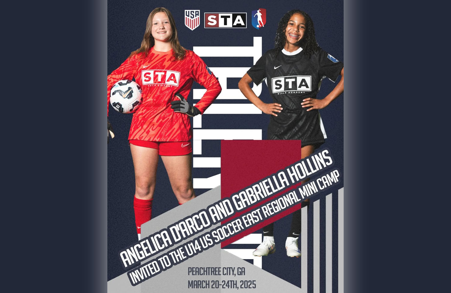D'Arco & Hollins Invited to USYNT Camp - STA Soccer