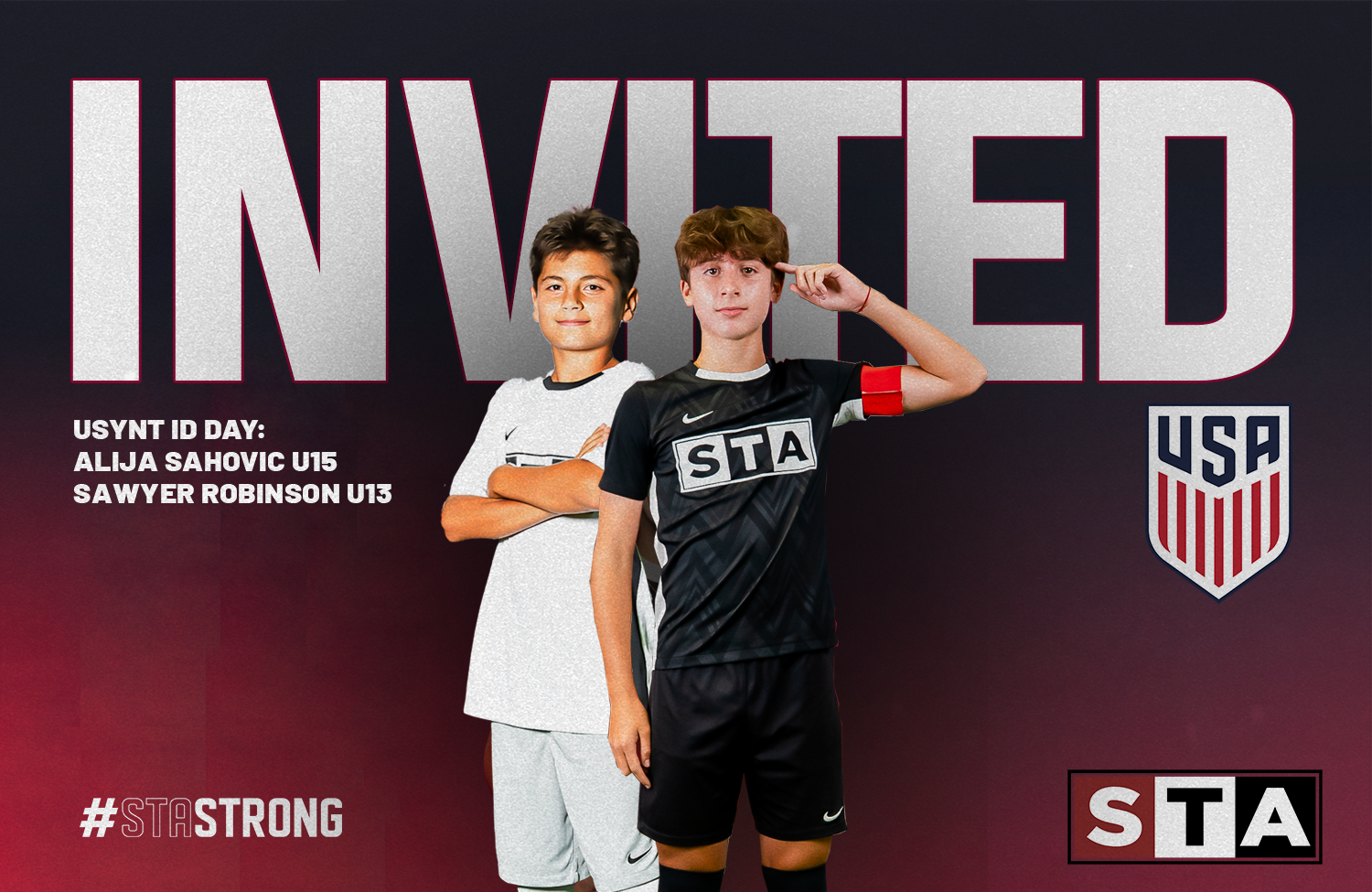 Robinson & Sahovic Invited to USYNT ID Camp - STA Soccer