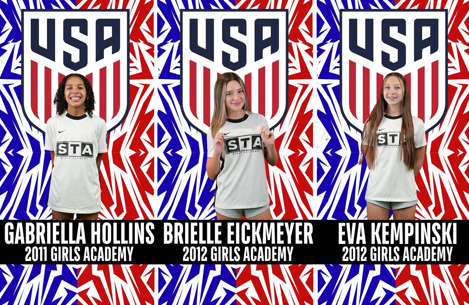 Kempinski, Eickmeyer & Hollins Invited to USYNT Talent ID Center - STA ...
